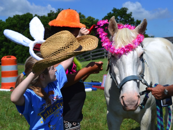 Tori hat on Rusty | Blue Ridge Center for Therapeutic Horsemanship