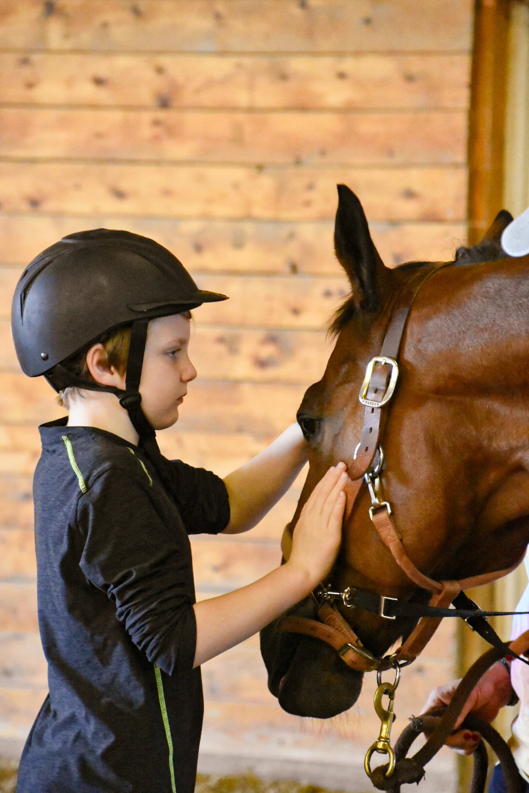Wyatt moment with Dublin | Blue Ridge Center for Therapeutic Horsemanship